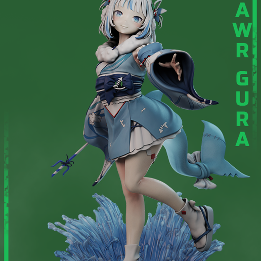 🆕 Gawr Gura - New Year Costume・ 3D File for 3D printing・Cults