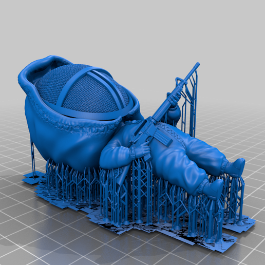 🦑 Supported Chibi Squid Game Guard・Free STL File for ・Cults