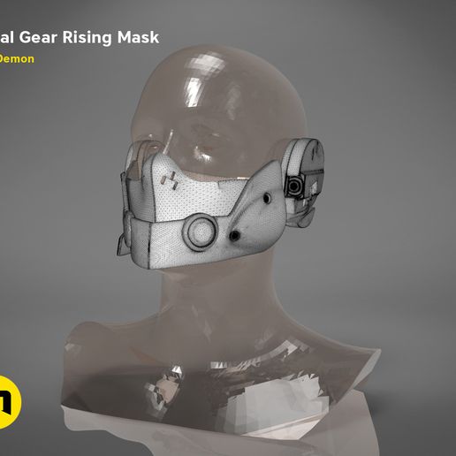 OBJ file Gear Metal Rising Mask ⚙️ ・3D printable model to download・Cults