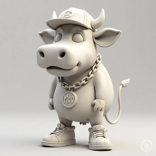 Hip-Hop Cow 🐄🎧・ 3MF File for 3D printing・Cults