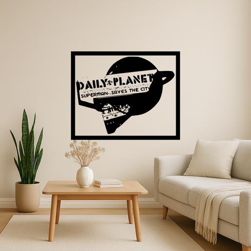 🦸‍♂️ Superman Daily Planet Building Wall Art Framed・ 3D File for 3D ...