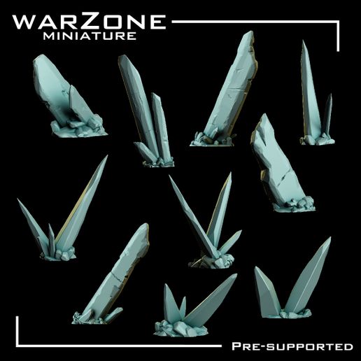 🔮 Crystal / Crystals Basing Bits Vol. 02・ 3D File for 3D printing・Cults