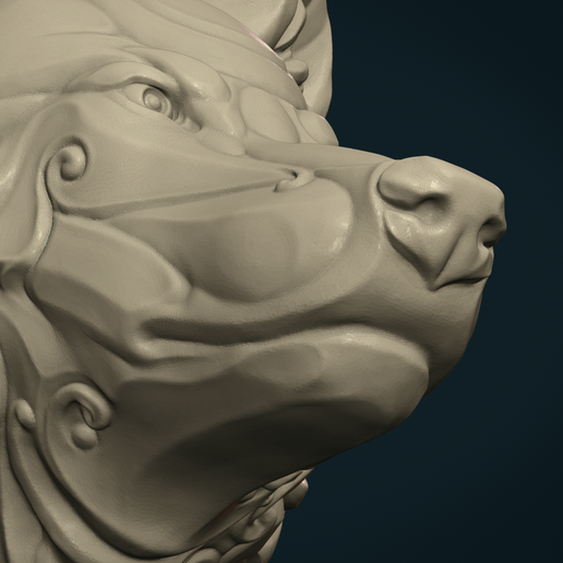 3D file Stylized Wolf head 🐺 ・3D printable model to download・Cults