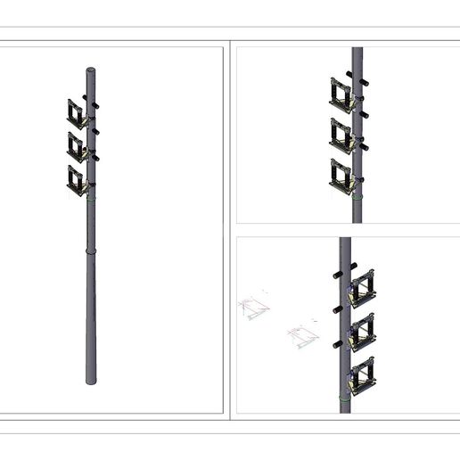 🌆 High Voltage Pole Mounted Disconnect Switch・ STL File for 3D printing ...