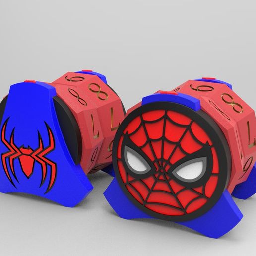 🛞 MTG Click Wheel Life Counter Spider-Man Collection・ STL File for 3D ...