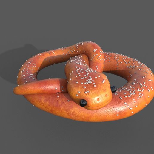 🥨 Pretzel Snake・Free STL File for 3D printing・Cults