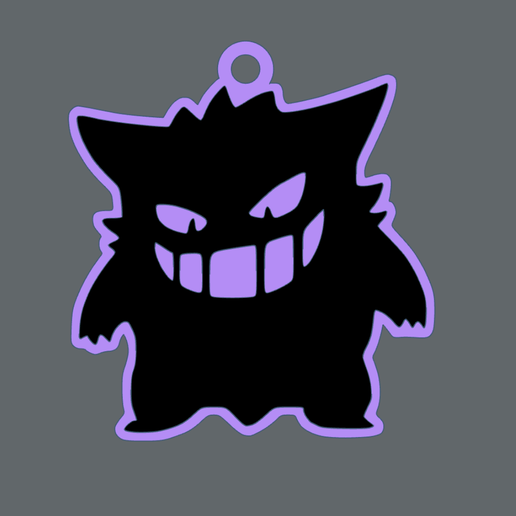 🗝️ Gengar Pokémon keychain・ STL File for 3D printing・Cults