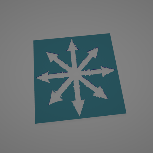 STL file Chaos Star Stencil ⭐ ・3D printable model to download・Cults