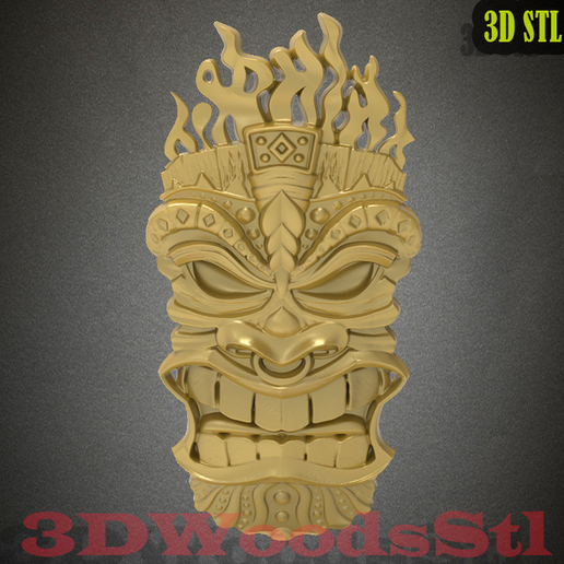 🪢 tiki mask 3d,3D stl model relief wall decor, CNC Router Engraver ...