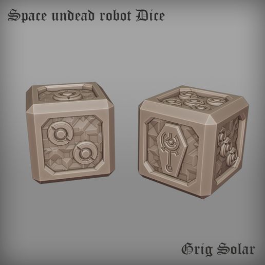 Free STL file Space undead robot Dice 🛰 ・3D print design to download・Cults