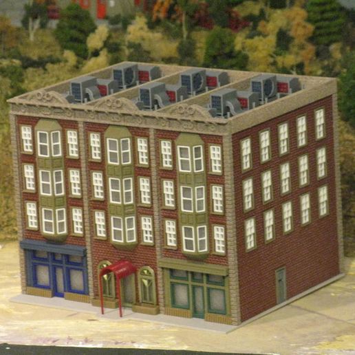 🏛️ HO Scale Main Street 15 Downtown Apartments・Free STL File for ・Cults