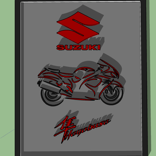 STL file hayabusa logo on board 🎉 ・3D print design to download・Cults