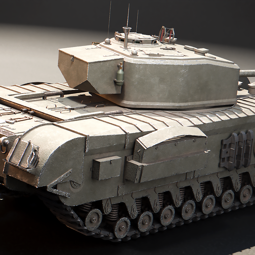 🪖 Churchill Mk. VII A22F- WW2 British Heavy Tank・ STL File for 3D ...