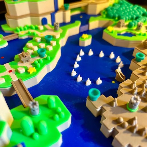 3D file Super Mario World Map (No AMS) 🗺️ ・Model to download and 3D ...