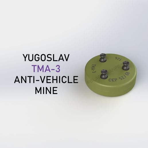🇷🇸 Yugoslav TMA-3 Anti-Vehicle Land Mine・ 3D File for 3D printing・Cults