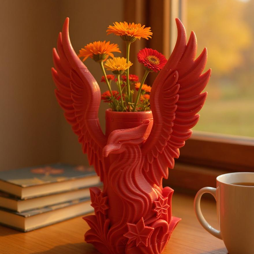 🦅 Phoenix Planter Mythical Bird Pot for Plants・Free 3D File for ・Cults
