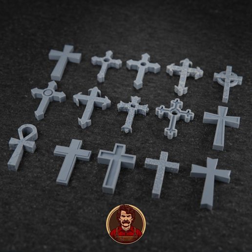 Cross Bits, Catholic Crosses・ STL File for 3D printing・Cults
