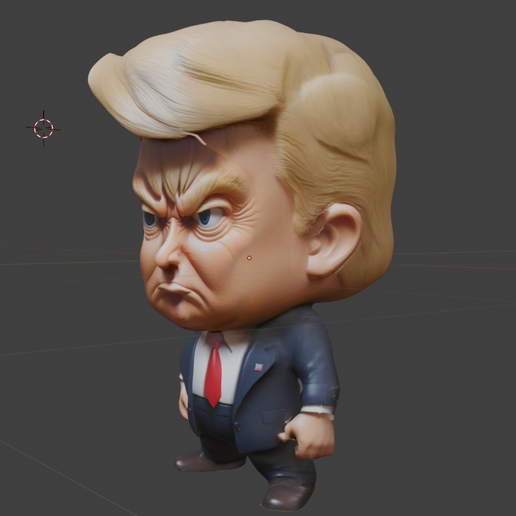 🗿 Chibi Donald Trump 3D Model・ STL File for 3D printing・Cults