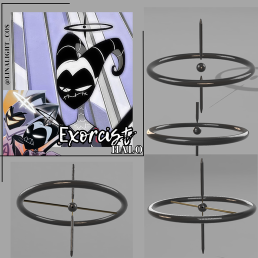 😇 Exorcists Angels Halo [Hazbin Hotel]・ 3D File for 3D printing・Cults