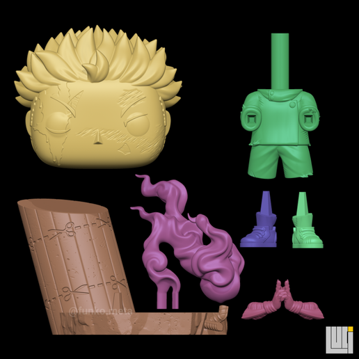 🧙 Jujutsu Kaisen Yuji Itadori Domain expansion POP fanart ~digital .stl ...