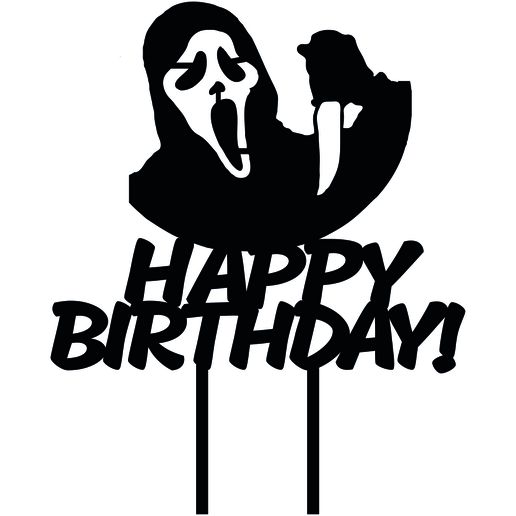 arquivo STL CAKE TOPPER SCREAM halloween 🍰 (SVG)・design para impressora ...