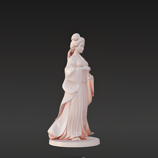 👘 Oiran Courtesan Figurine・ STL File for 3D printing・Cults