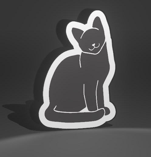 🐱 Cat led lamp・ 3MF File for 3D printing・Cults