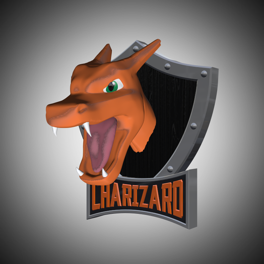 OBJ file Charizard Head Mount 🐉 ・3D printable model to download・Cults