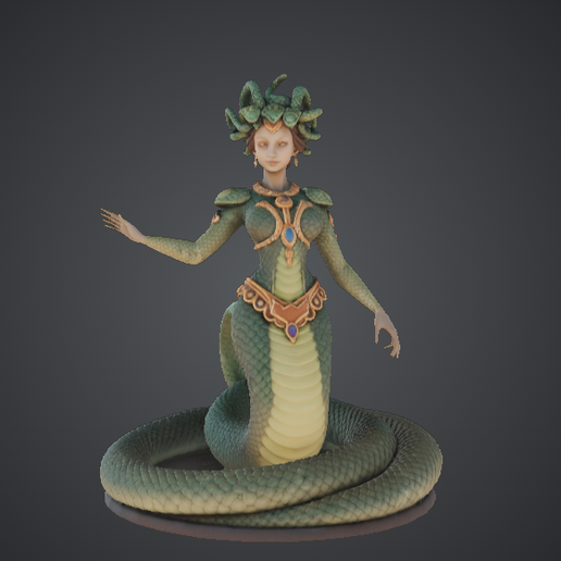 👸 Naga Queen Serpent Empress – Fantasy Snake Goddess・Free STL File for ...