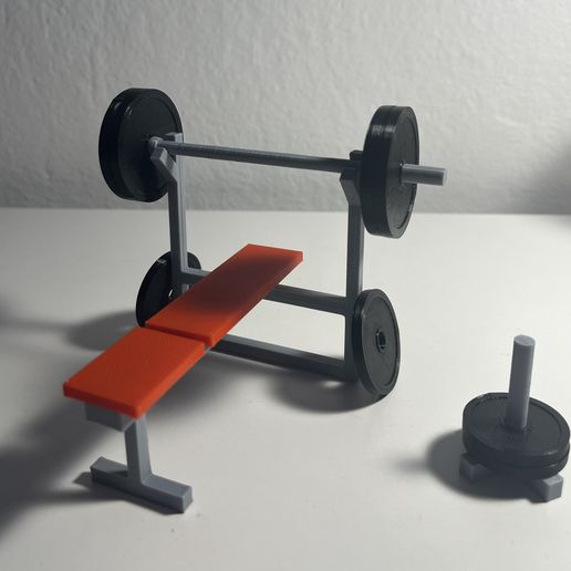 Free STL file 3D MINI BENCH PRESS 🎒 ・3D printable model to download・Cults
