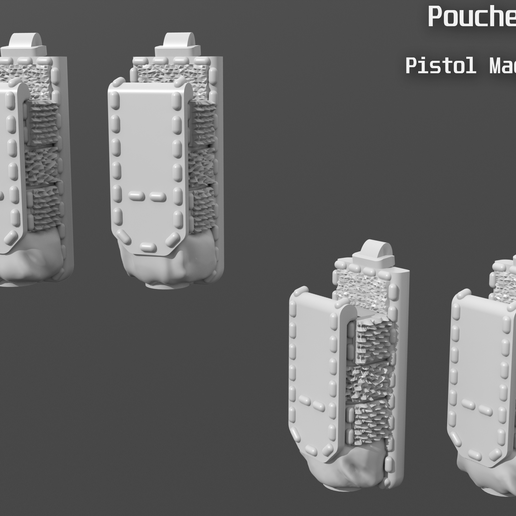 🔫 Open Pouches Set (Pistol Mag) for 6 inch action figures・ 3D File for ...