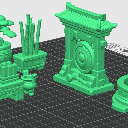 🕍 Grand Cathay Temple Terrain Set viejo mundo 28mm 32mm・Archivo STL ...