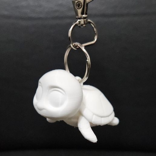 3D file Cartoon Turtle Keychain 🐢 ・3D print design to download・Cults