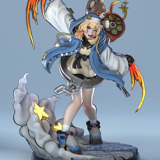 ⚙️ Bridget - Guilty Gear - Fullsize・Arquivo 3D para Impressão 3D・Cults