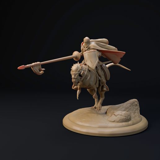 👹 Pachycephalosaurus knight charging 32mm scale - pre-supported・ 3D ...
