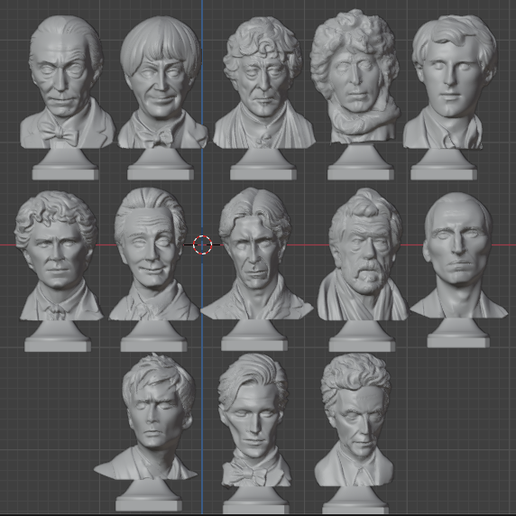 🩺 Doctor Who Busts: Complete Collection・ STL File for 3D printing・Cults