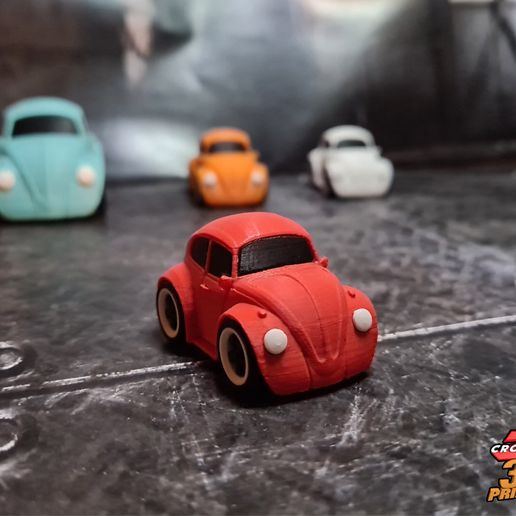 🪲 VW Beetle Comic Car・ STL File for 3D printing・Cults