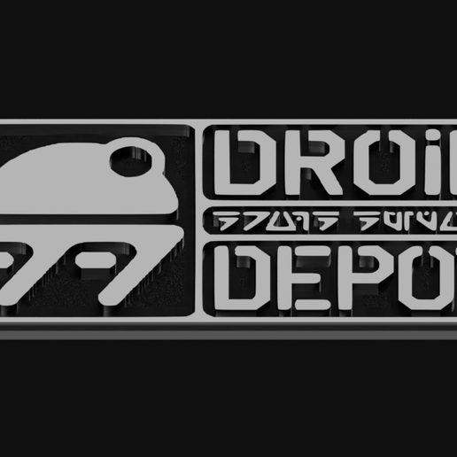 🤖 Droid Depot Sign Prop STL, SVG, DXF Inspired by Star Wars・ 3D File ...