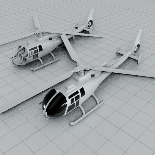 🚁 Aerospatiale SA 341 342 Gazelle Helicopter model・ STL File for 3D ...