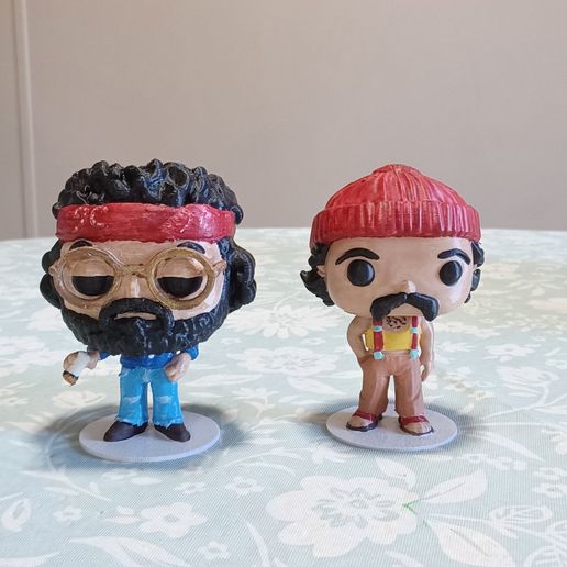 ⬆️ Cheech and Chong up in Smoke Figures・ STL File for 3D printing・Cults