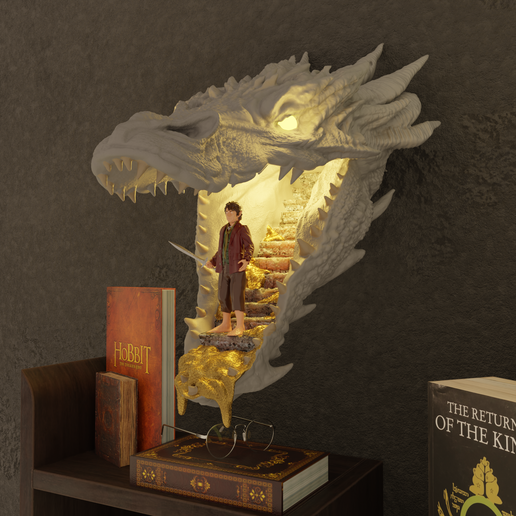 👄 Bilbo Baggins in Smaug's mouth. Lamp The Hobbit | Lord of the Rings ...