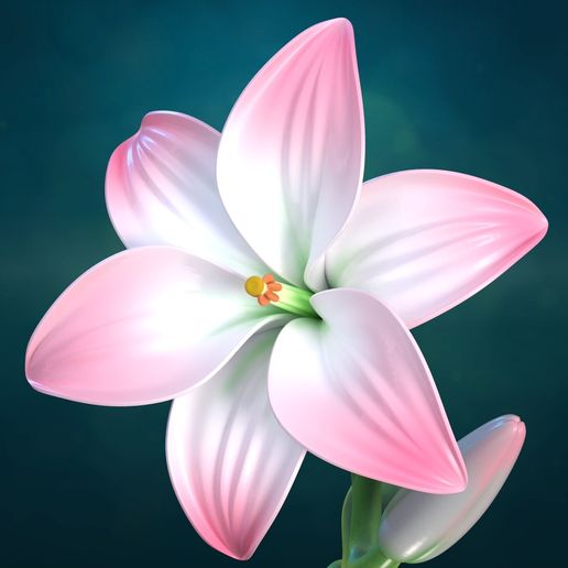 💐 Lily flower Assembly・ 3D File for 3D printing・Cults