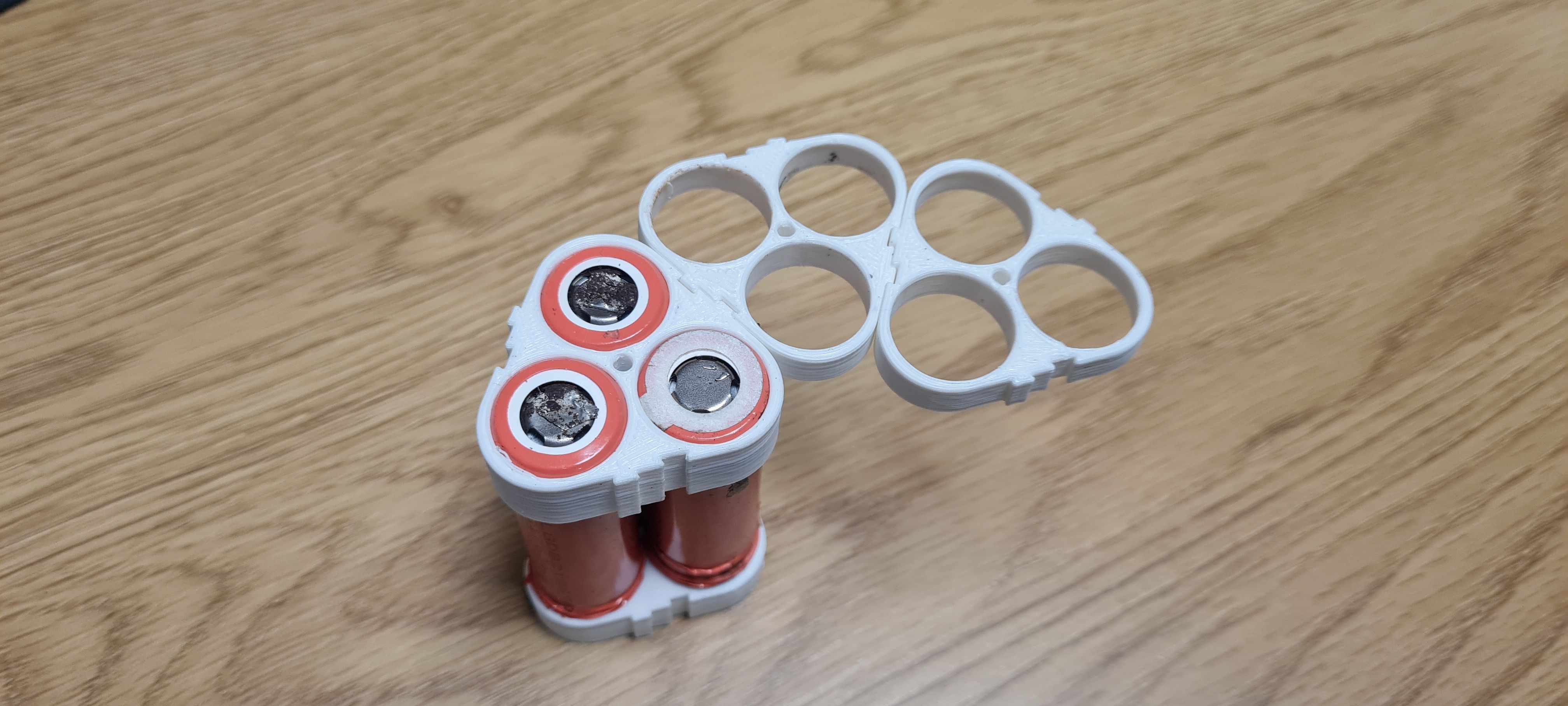 Download STL file Triangle cell holder for 18650 Lithium ion batteries • 3D printer object ・ Cults