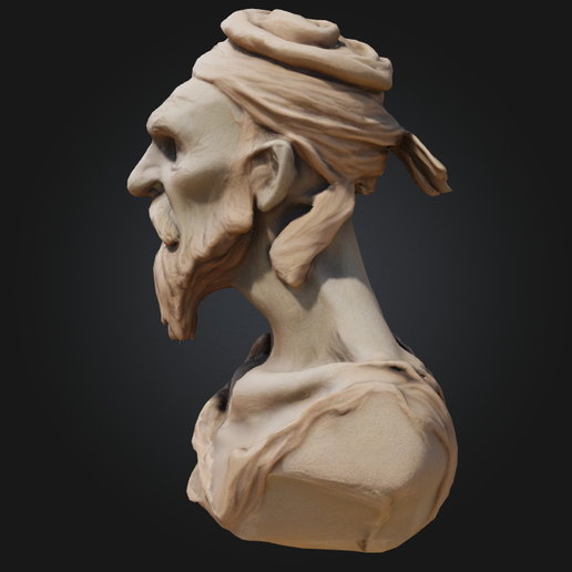 👴 Antique statue old man・ STL File for 3D printing・Cults