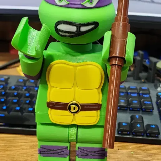 🧱 500% BIG BRICK TMNT Donatello – Giant Tech-Savvy Turtle!・ STL File ...