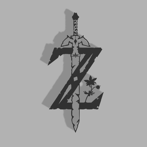 🎨 Zelda Logo Wall art Figure 1・ STL File for 3D printing・Cults