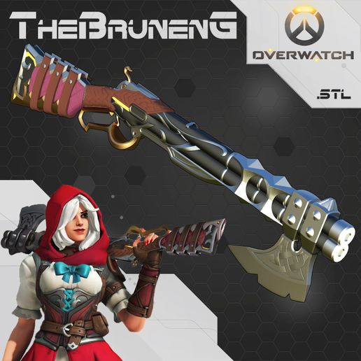 🔫 Little Red Ashe Rifle Overwatch cosplay [3d print files]・ STL File ...