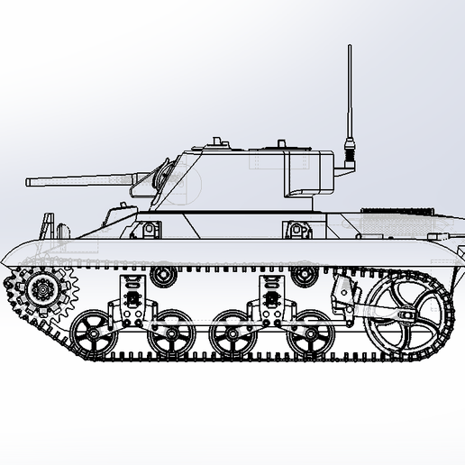 🪖 M-22 tank・Free 3D File for ・Cults