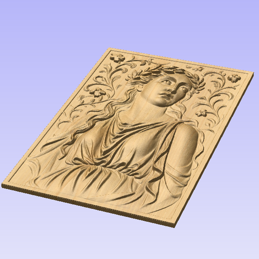 🏛️ Beautiful Greek Woman 3D Model for CNC – Classical Sculpture Relief ...