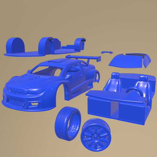 STL file BMW M1 GC10-V8 coupe 2011 PRINTABLE CAR IN SEPARATE PARTS 🚗 ...